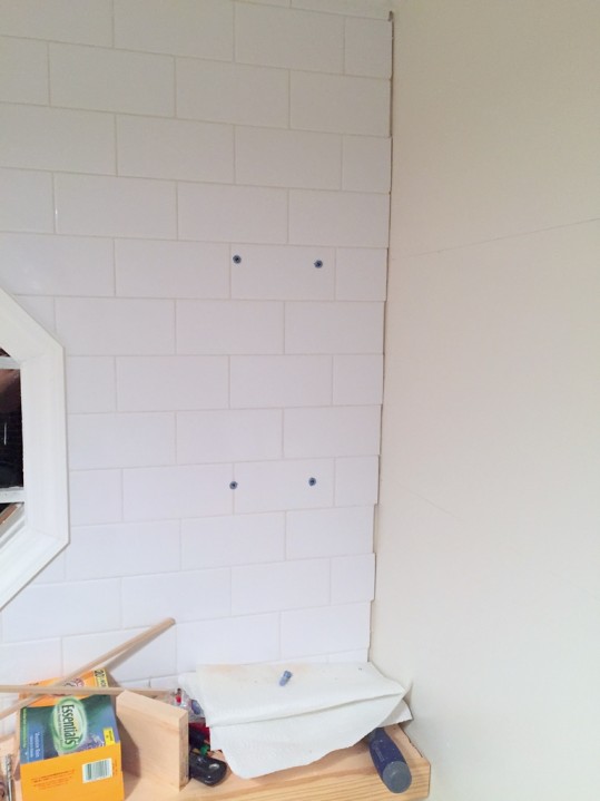 How to Install Floating Shelves On a Tile Wall Using Wall Anchors ...