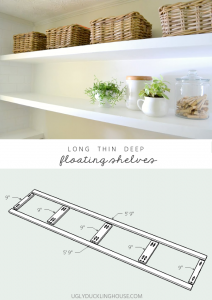 Finally! How to Create Long, Deep Floating Shelves that Aren't Bulky