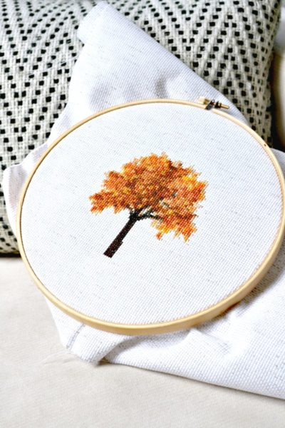 Fall Tree Cross Stitch | How I Create My Own Patterns • Ugly Duckling House
