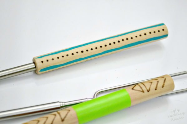 DIY Wood Burned Roasting Sticks • Ugly Duckling House