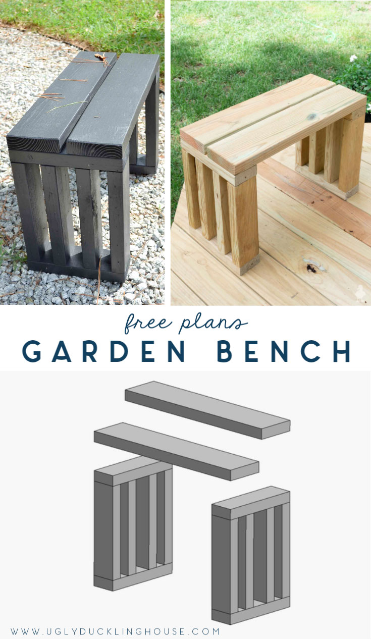 Outdoor Bench Seat | DIY garden bench plans • Ugly Duckling House