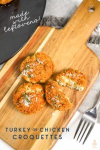 Baked Leftover Turkey or Chicken Croquettes Recipe • Ugly Duckling House