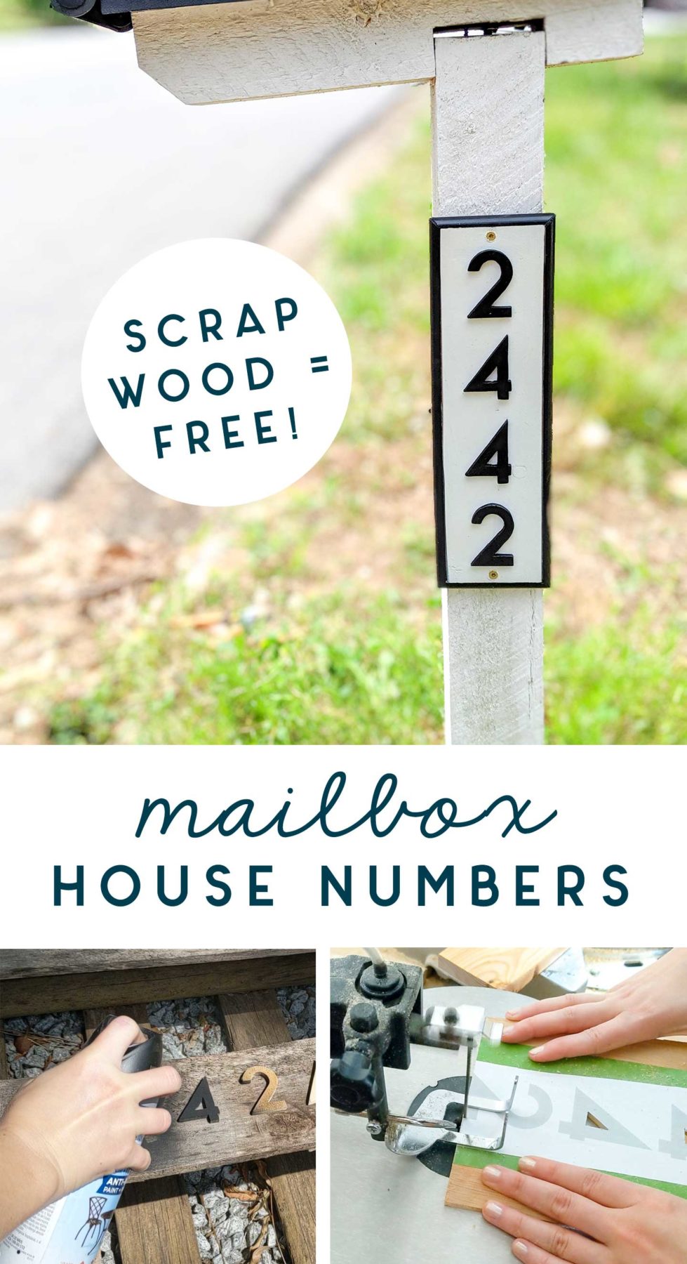 DIY House Numbers Sign for the Mailbox • Ugly Duckling House