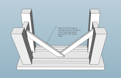 DIY Farmhouse Reverse Truss Bench • Ugly Duckling House