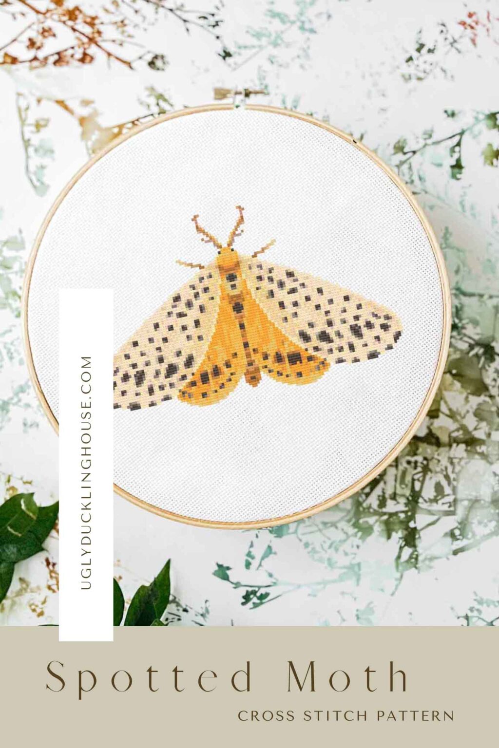 Spotted Moth | Cross Stitch Pattern • Ugly Duckling House
